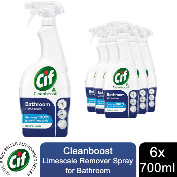 Cif Power and Shine Bathroom Cleaning Spray with Streak-Free Shine, 700ml