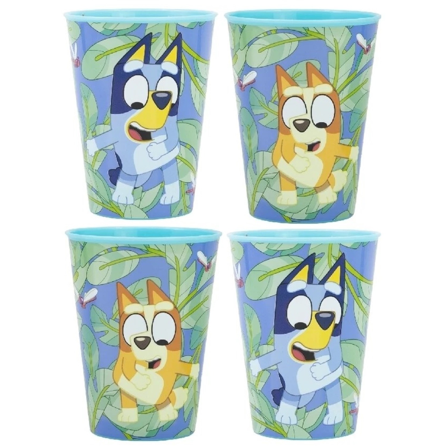 Bluey Set of 4 Plastic Drinking Juice Cup 260ML