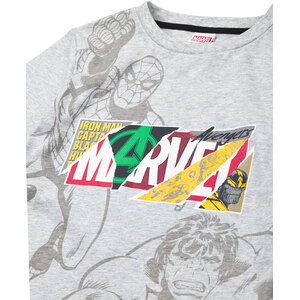 Marvel Front Logo Print Kids Short Sleeved T-Shirt