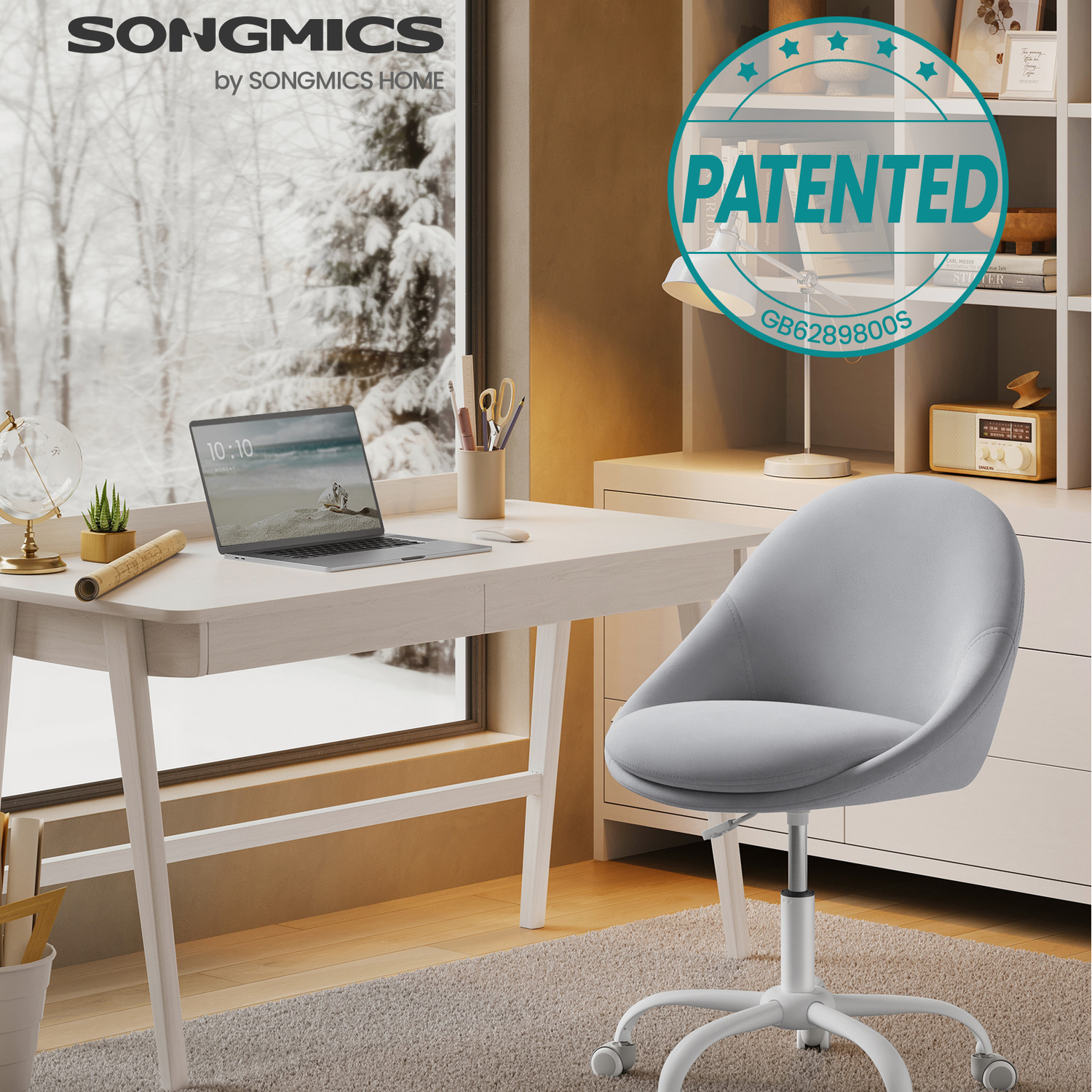 SONGMICS Swivel Office Chair