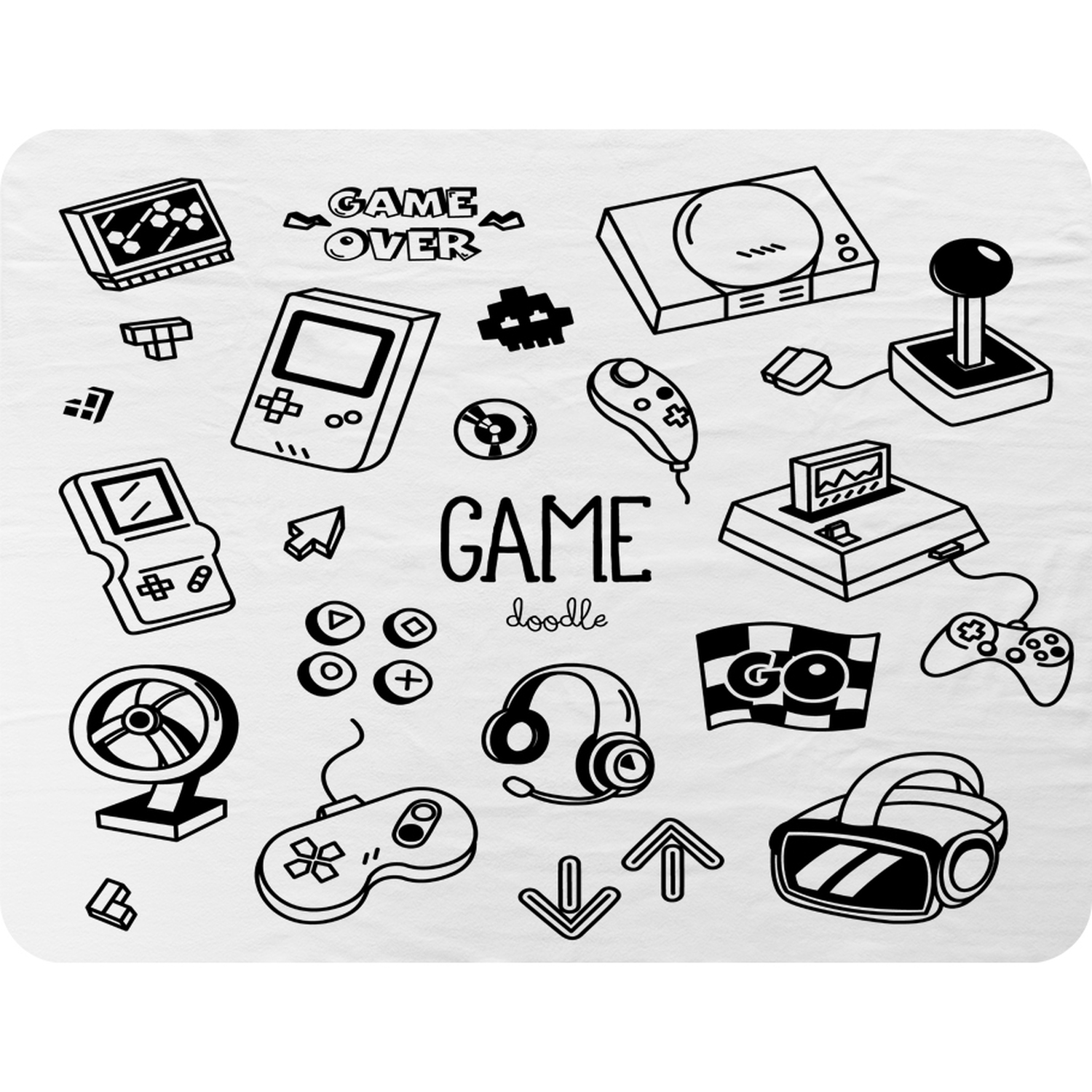 Game Doodles Blanket