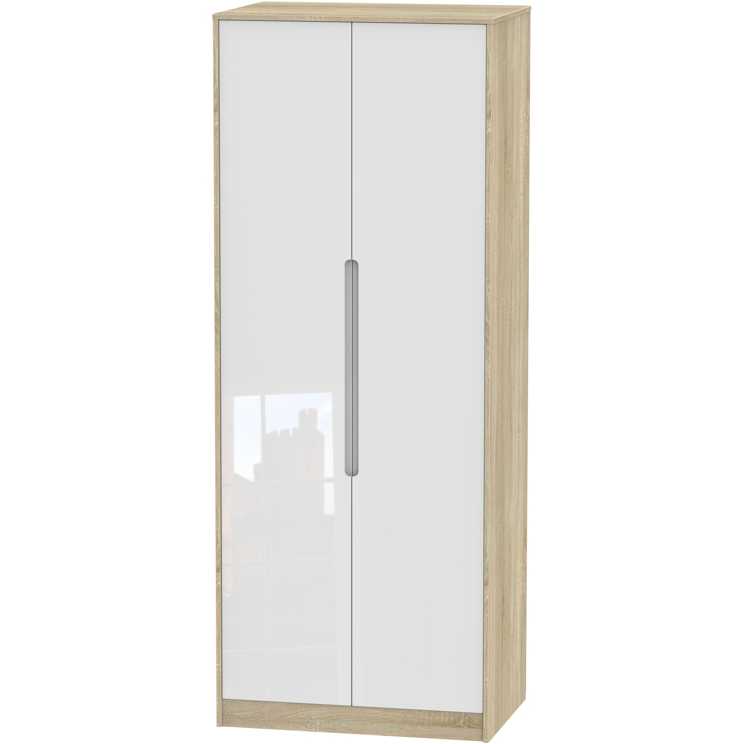 Monaco Ready Assembled Tall Plain Wardrobe