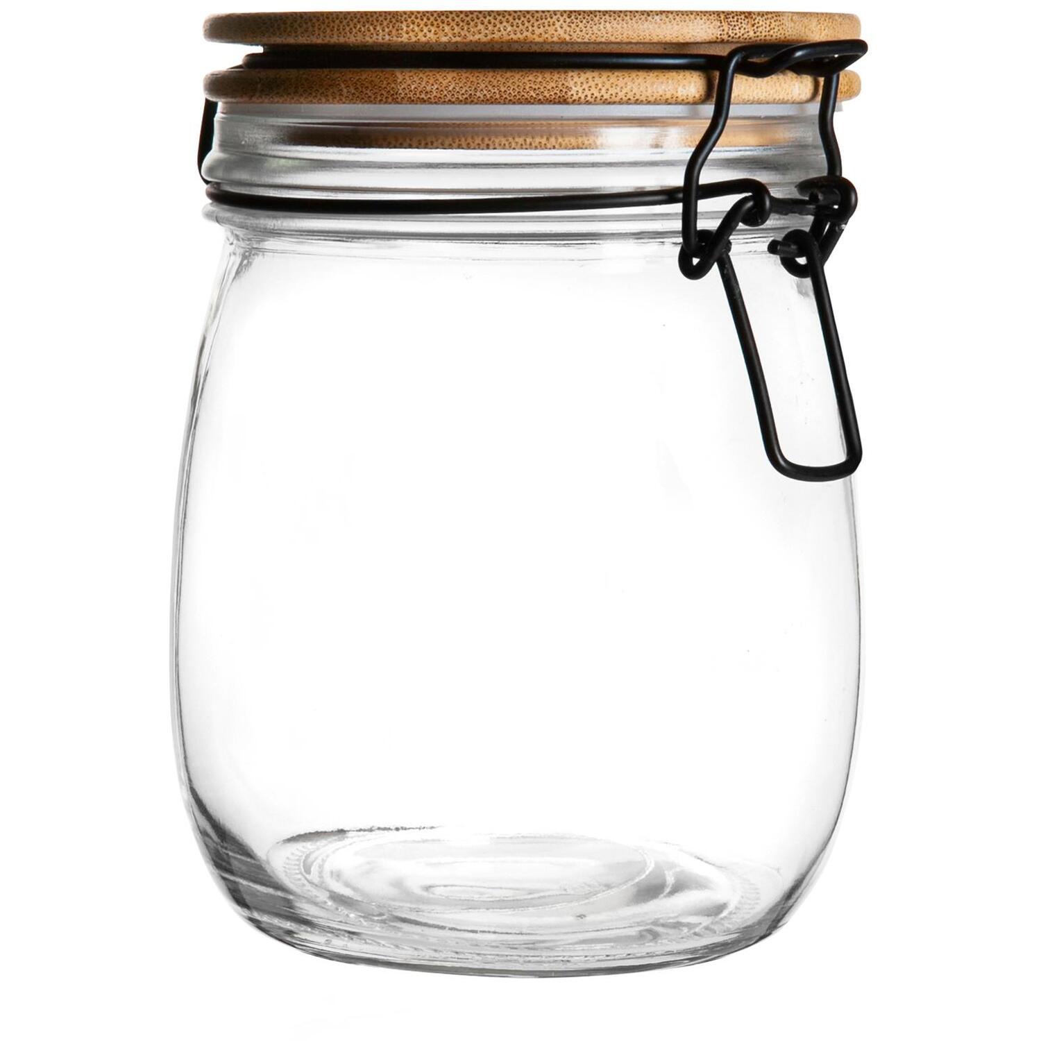 750ml Wooden Clip Lid Storage Jar