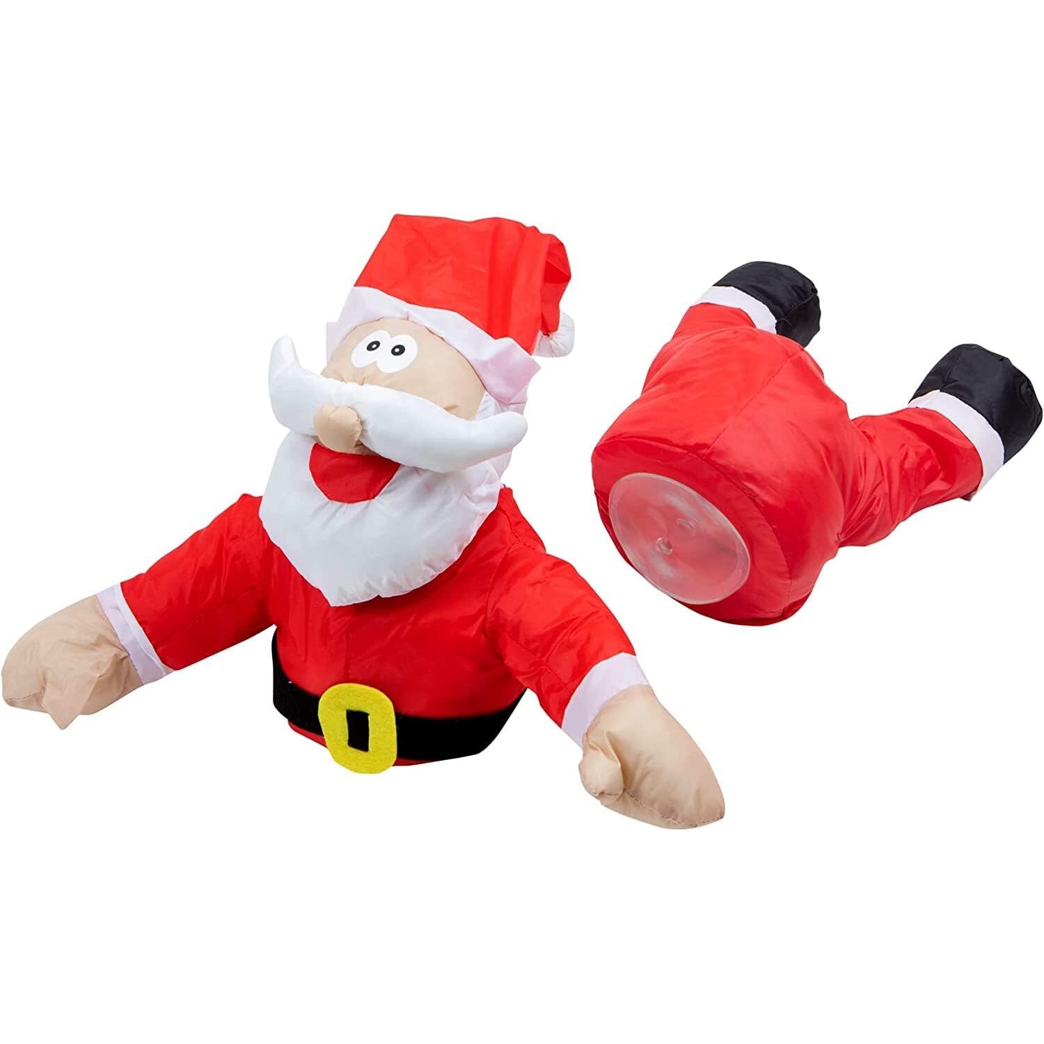 Christmas Crashing through Window Scene