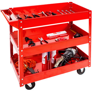 Set of 2 Tool Trolleys with 3 Shelves