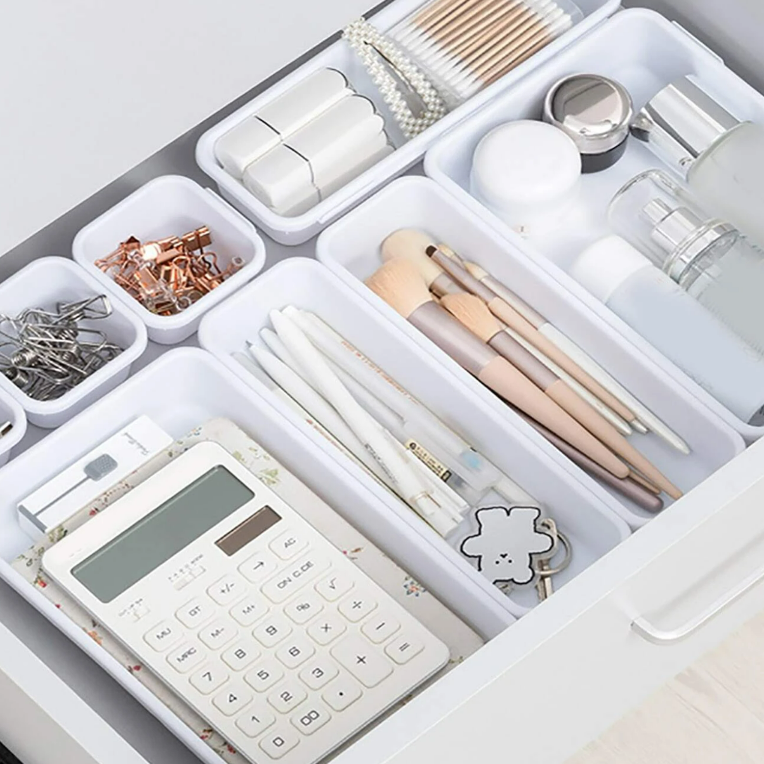 8pc Plastic Drawer Storage Trays