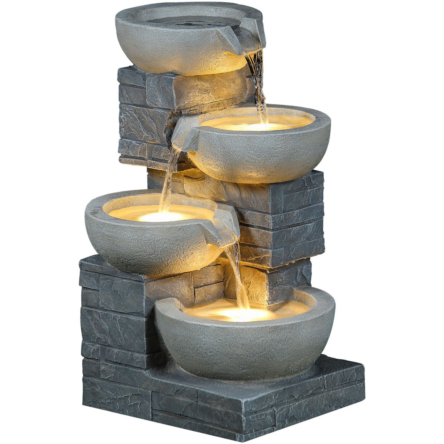 4 Tier Cascading Water Feature
