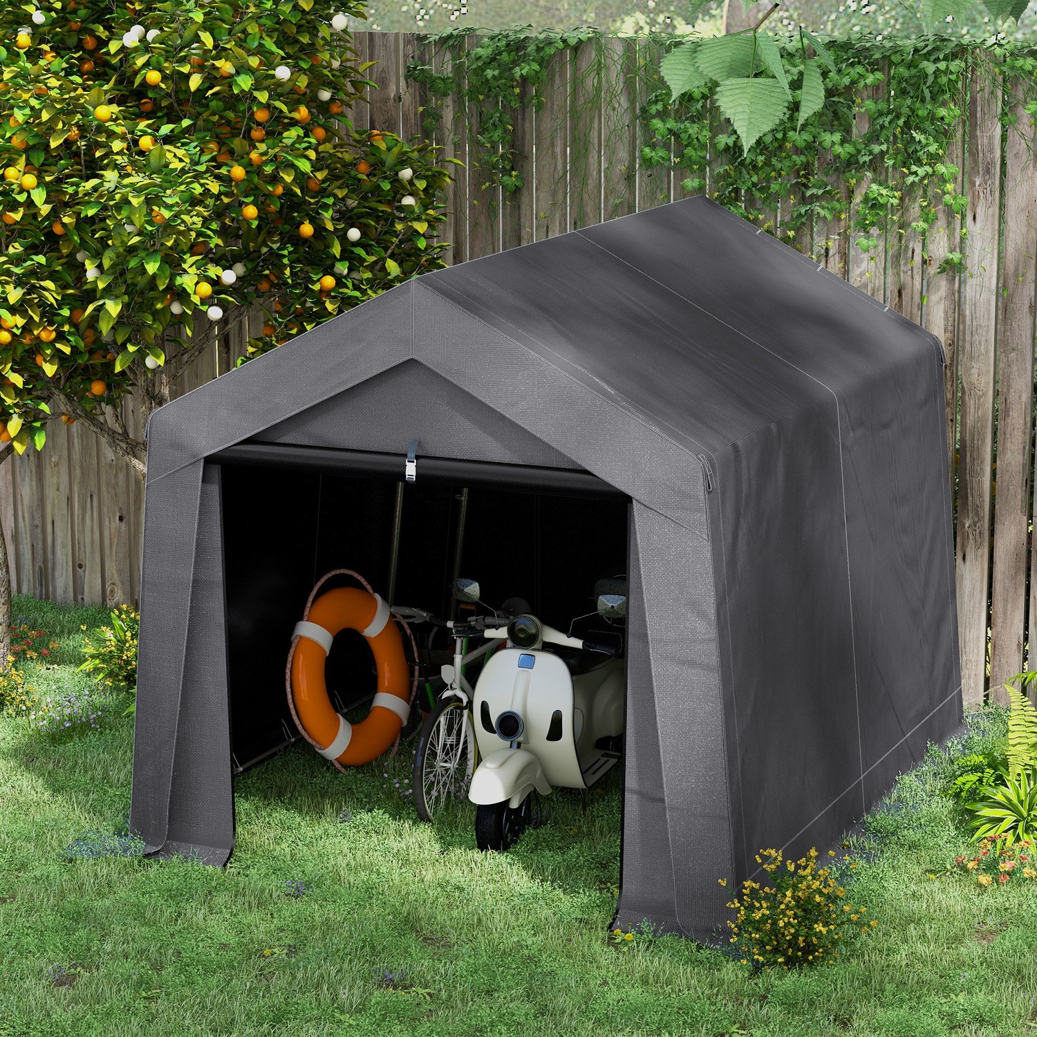 3 x 3(m) Garden Storage Shed Tent, Waterproof Outdoor Shed
