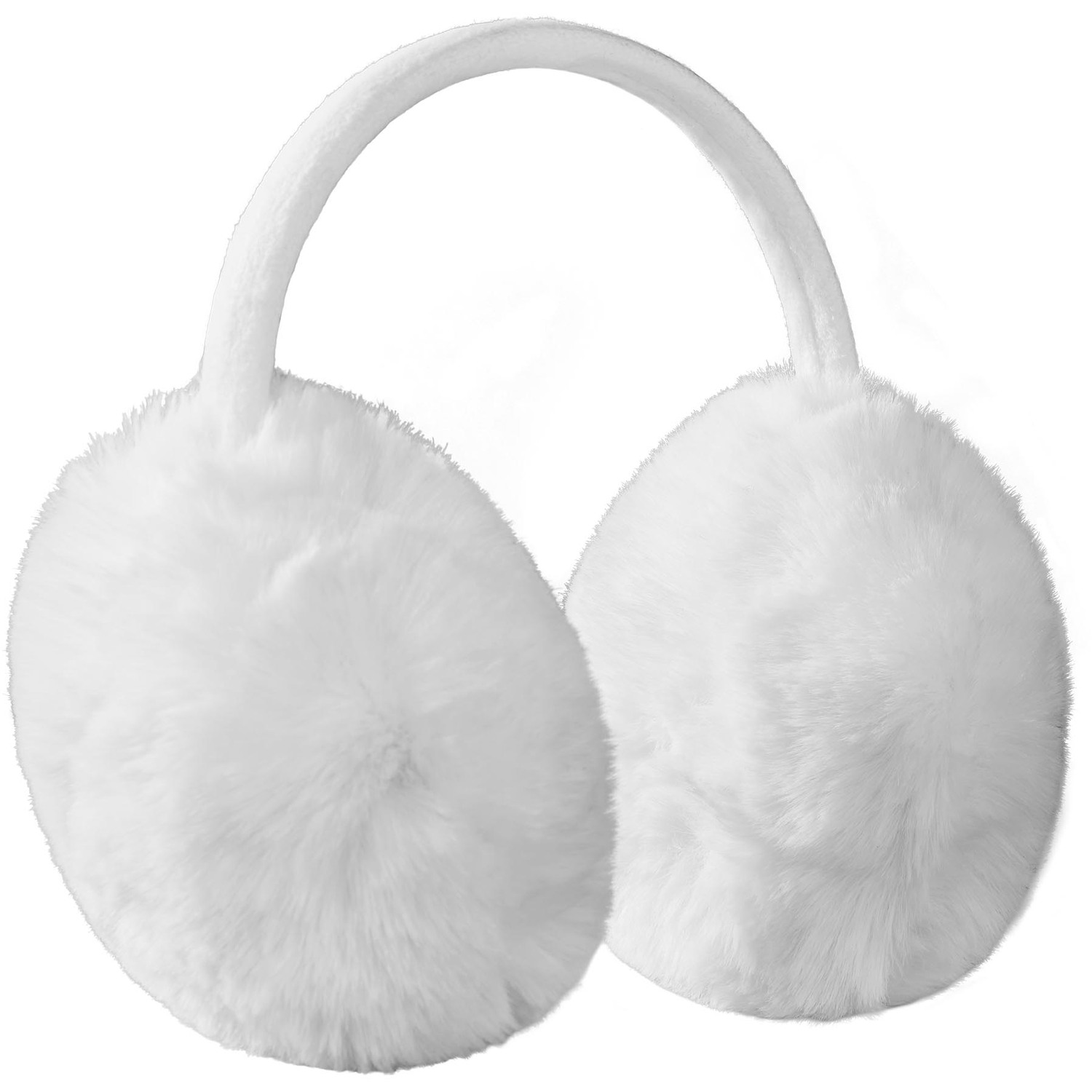 Fluffy White Earmuffs