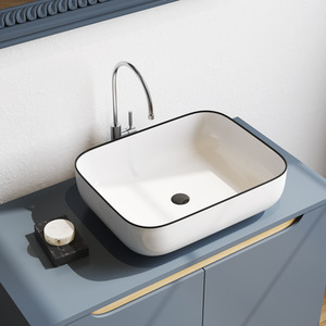 Modern Bathroom Ceramic Basin Wash Sink With Pop Up Drainer