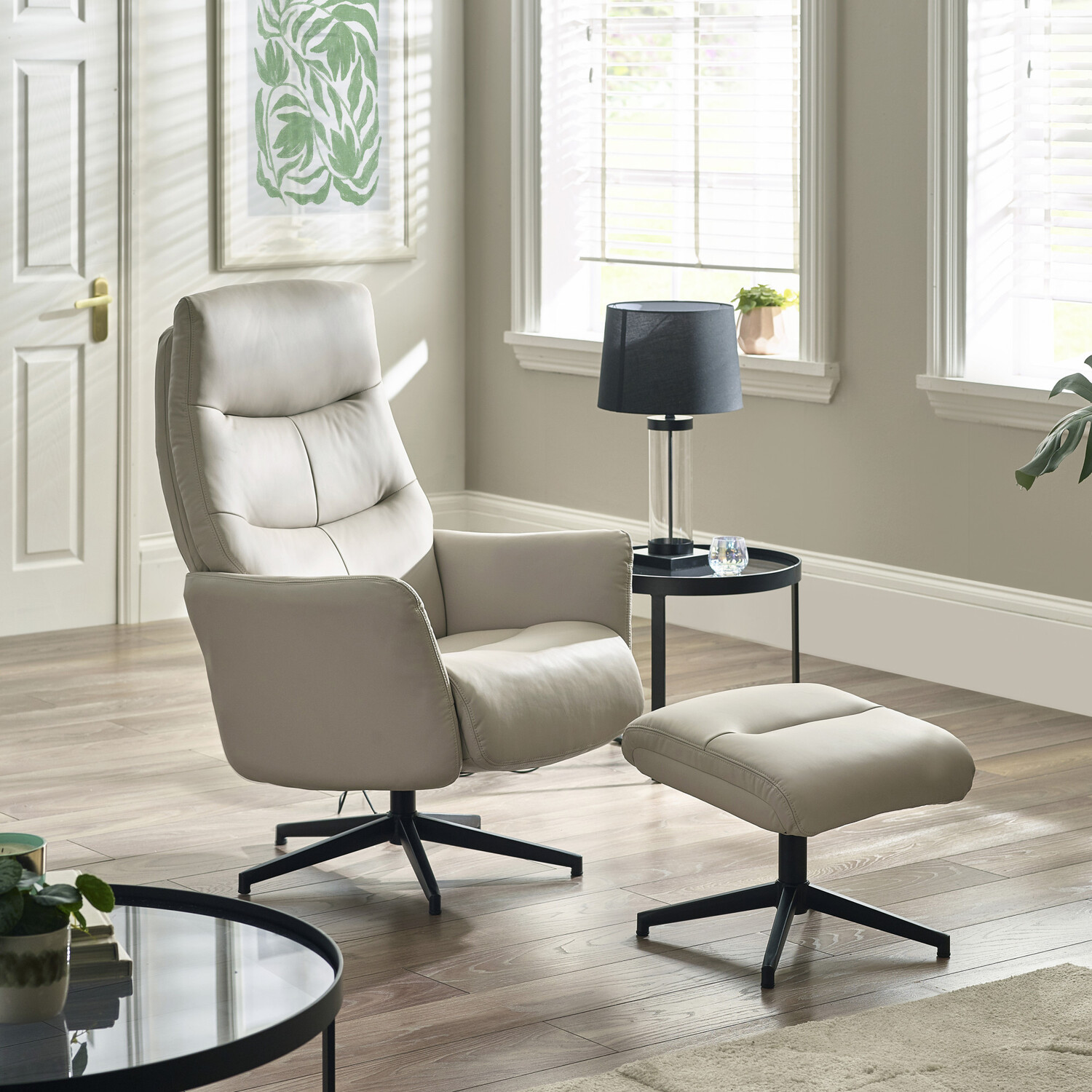 Priya Recliner Chair and Stool