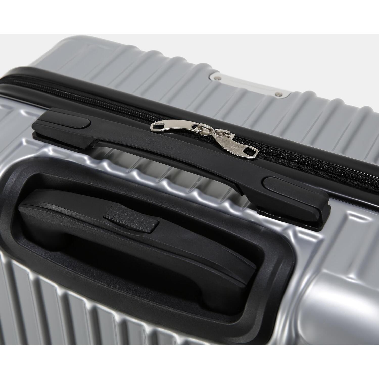 3 Piece Set Of Metallic Travel Suitcases