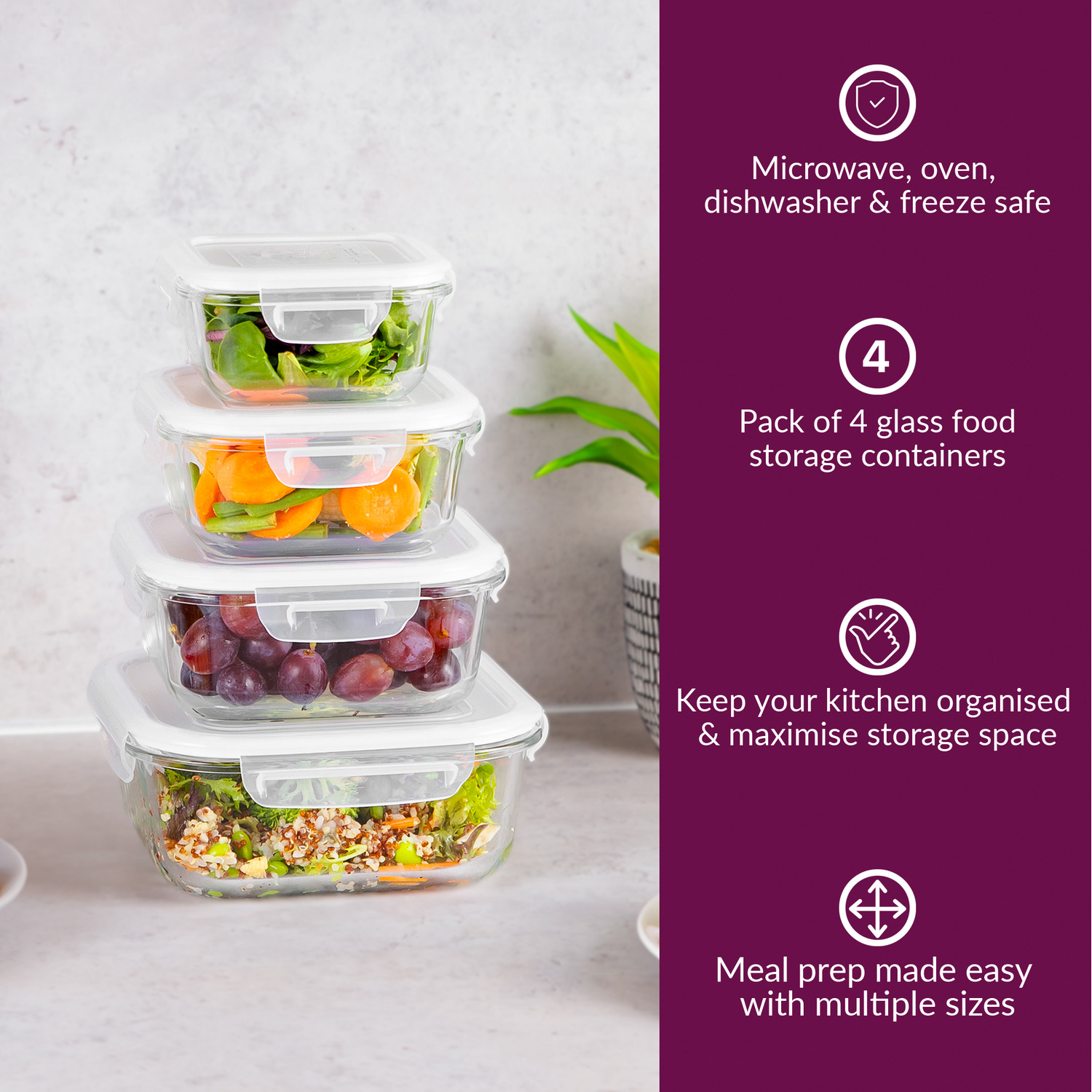 Essentials 12Pc Glass Storage Container Set