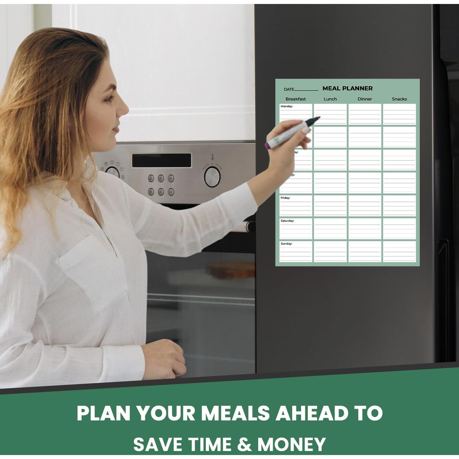 Magnetic Weekly Meal Planner Pad