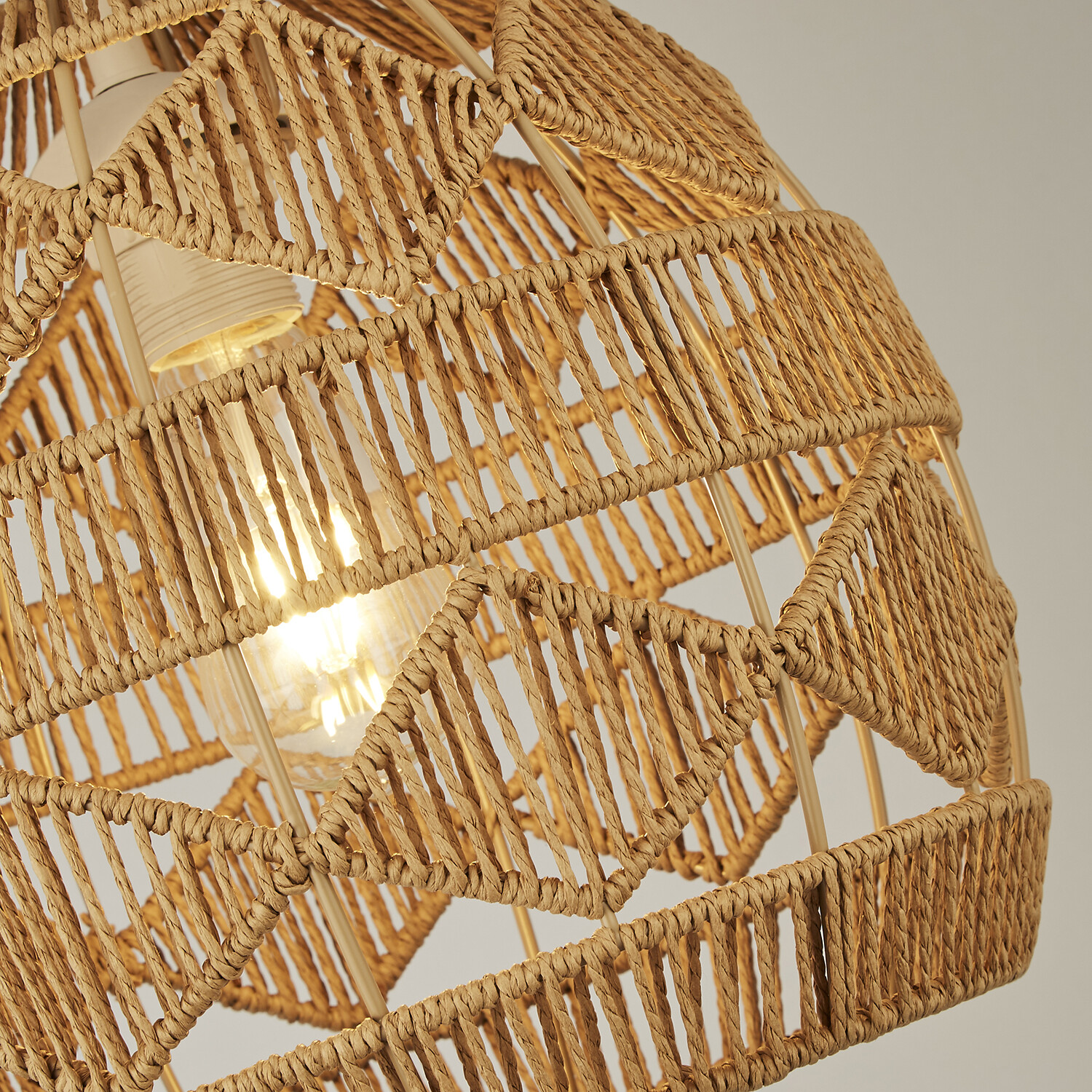 Diamond Pattern Rattan Easifit Shade