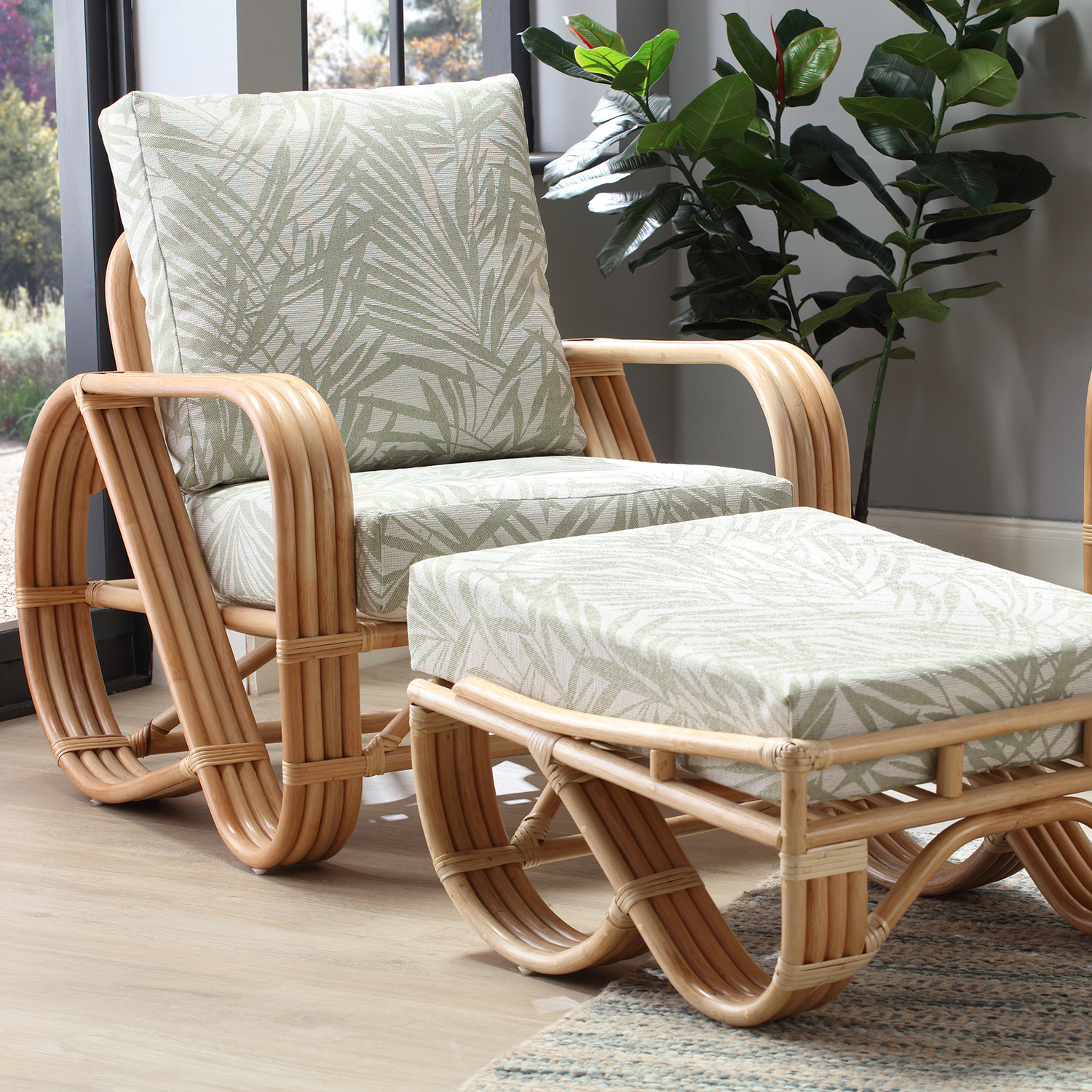 Pretzel Cane Conservatory Rattan Armchair