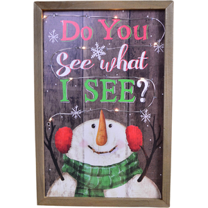 Wall Hanging Frame Christmas Decoration with Choice of Festive Design