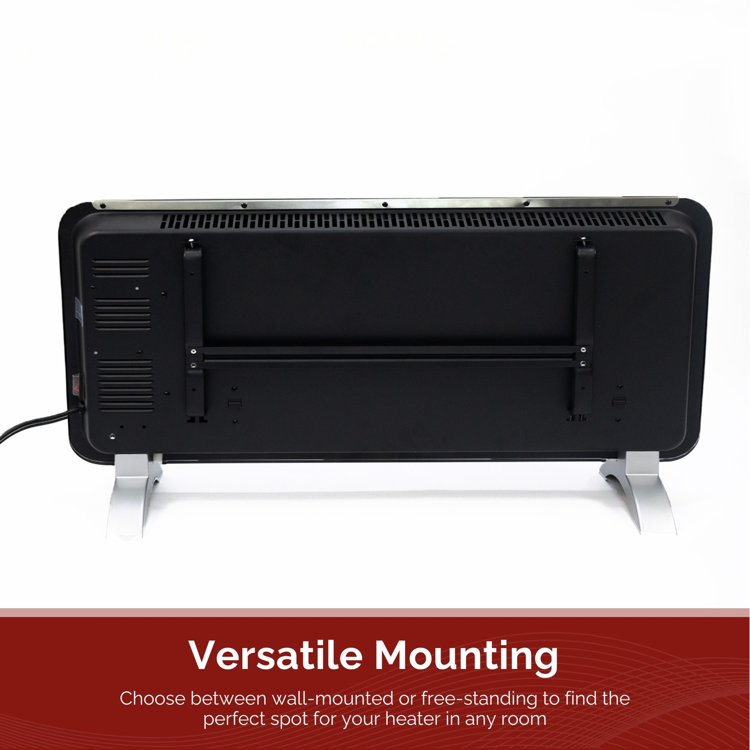 Smart Glass Panel Heater 2000W Black