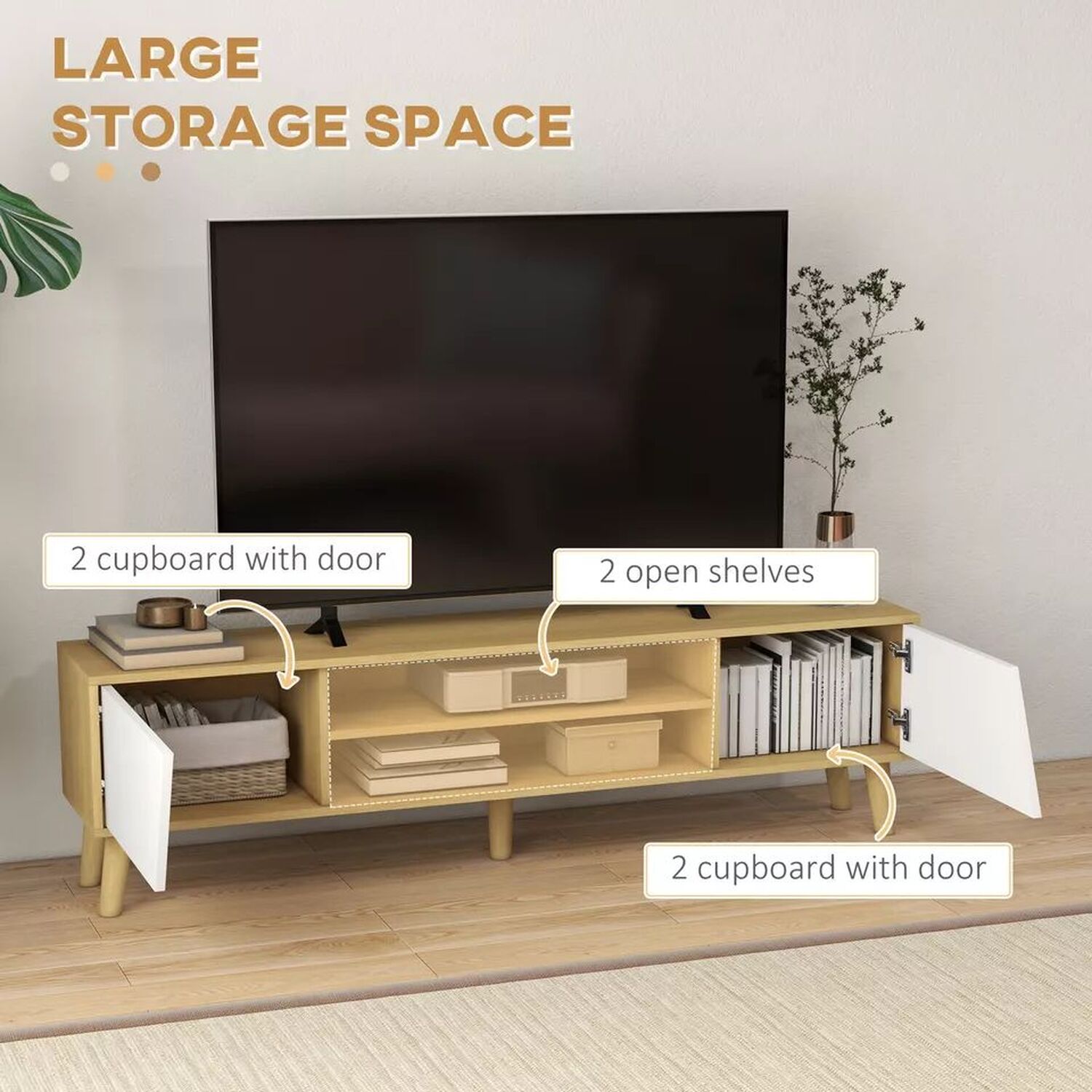 150cm TV Unit Cabinet for TVs up to 65"