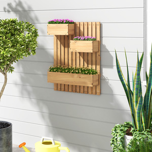 Wall Mounted Garden Planter with 3 Planter Boxes
