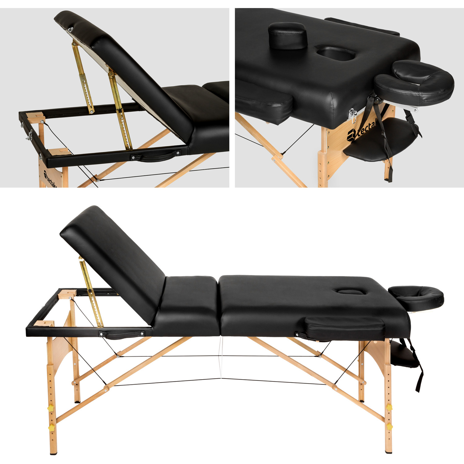3-Zone Massage Table with Padding Bag