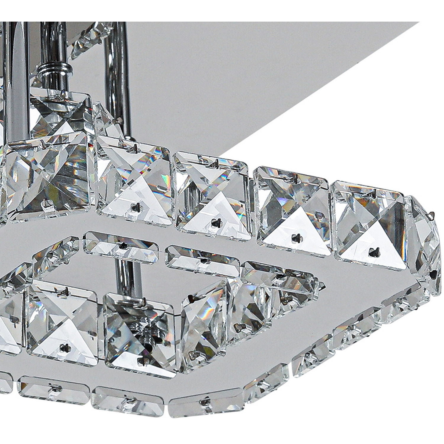 2-Tier Square Crystal Celling Light