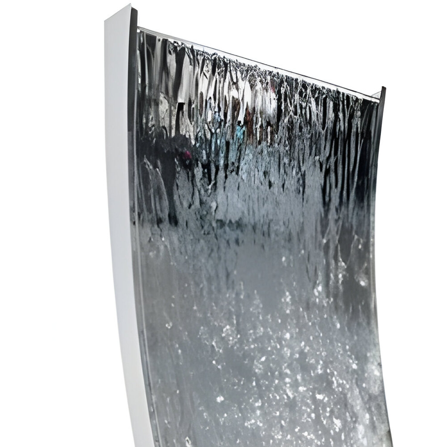 Primrose Stainless Steel Curved Water Wall with Stainless Steel Reservoir