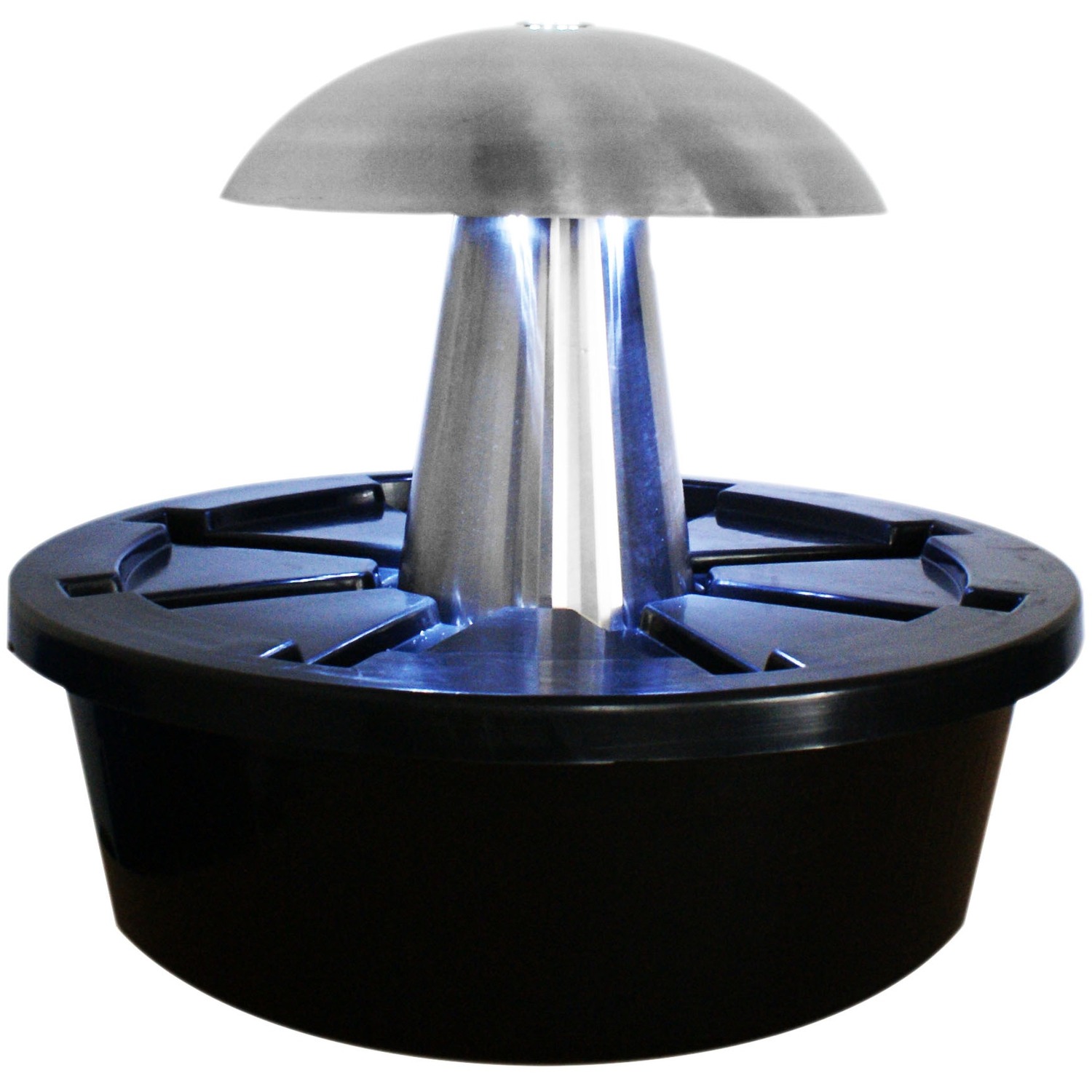 Abbey Falls Mushroom Water Feature Stainless Steel with Lights