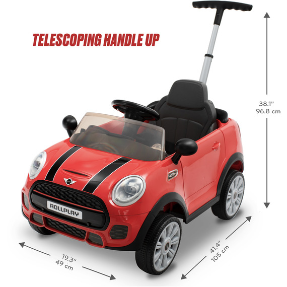 Mini Cooper Play Push Car with Parental Handle