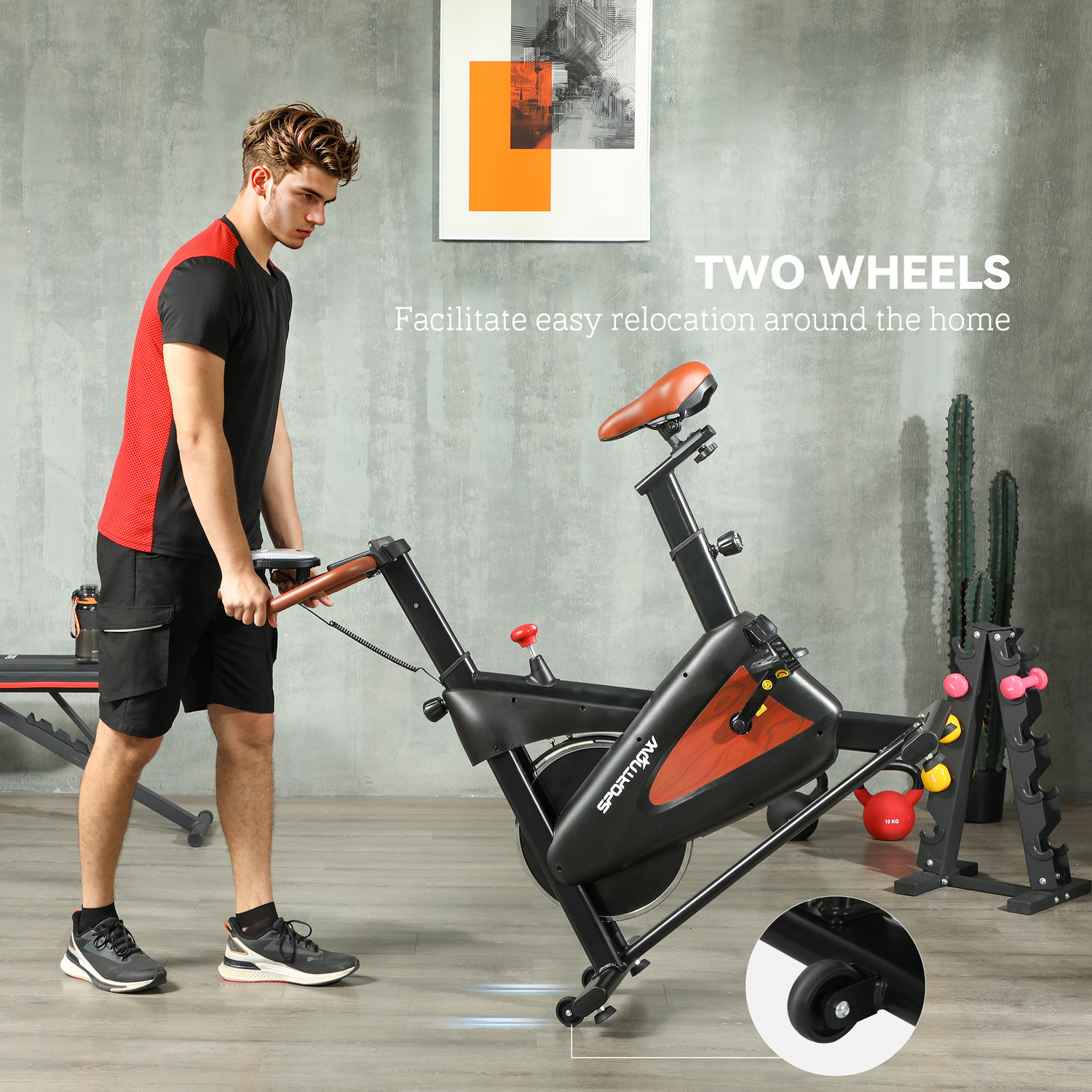 Quiet Stationary Exercise Bike with Adjustable Resistance