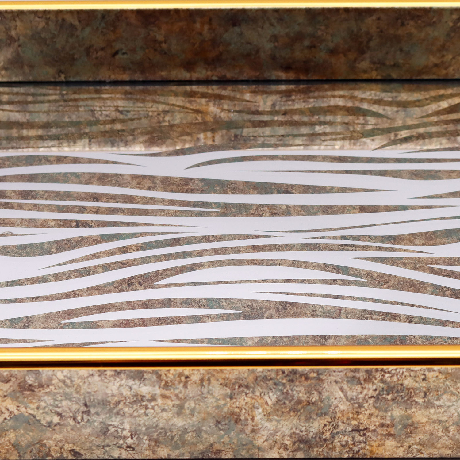 Rectangular Zebra Print Decorative Tray