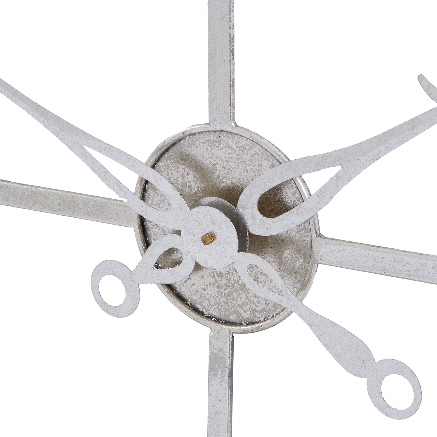 Silver Foil Skeleton Multi-Shelf Wall Clock