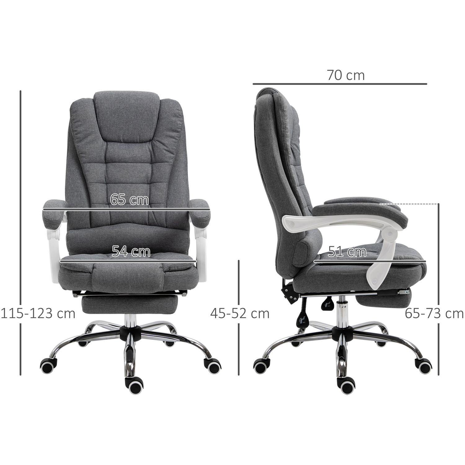 Ergonomic Office Chair Footrest-Grey