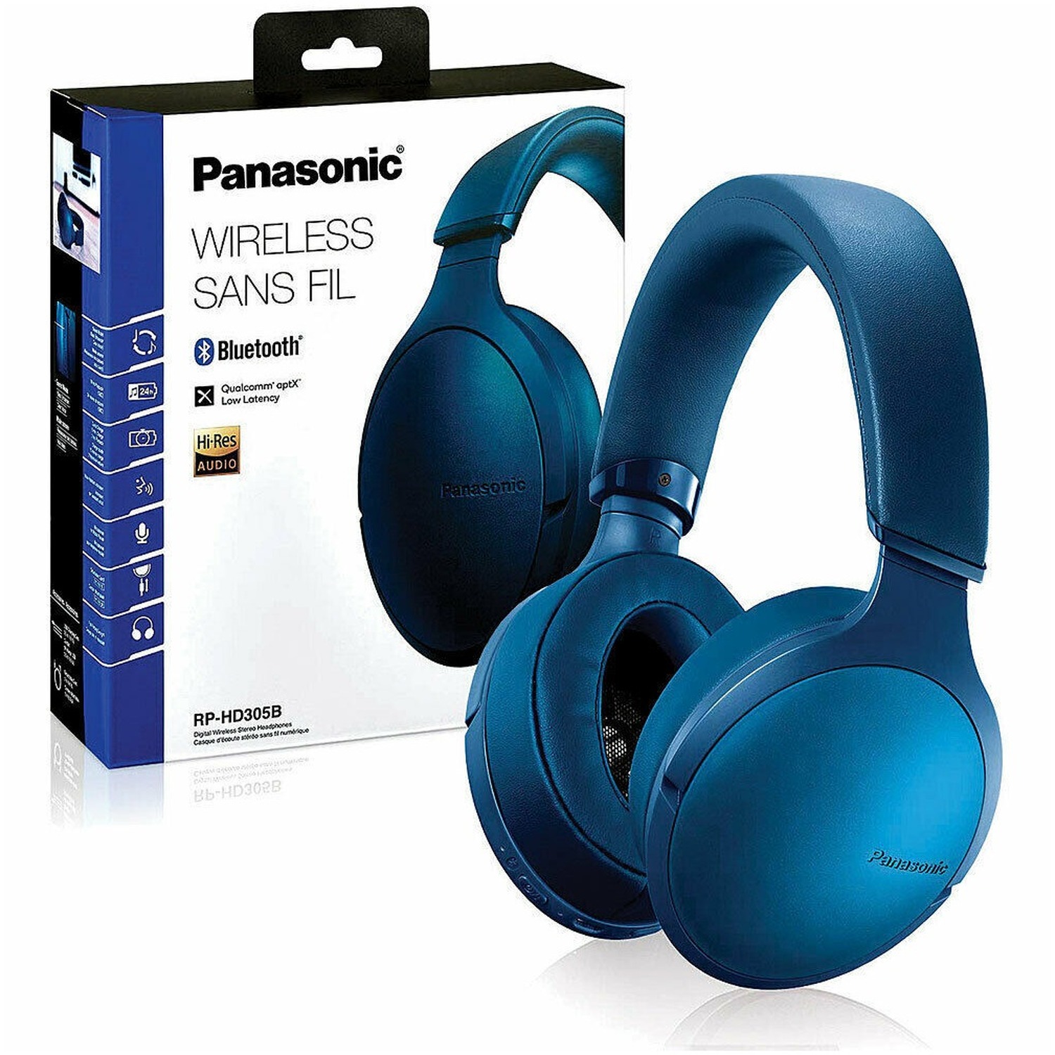 Panasonic RP HD305B Premium Hi Res Wireless Bluetooth Over The Ear ...