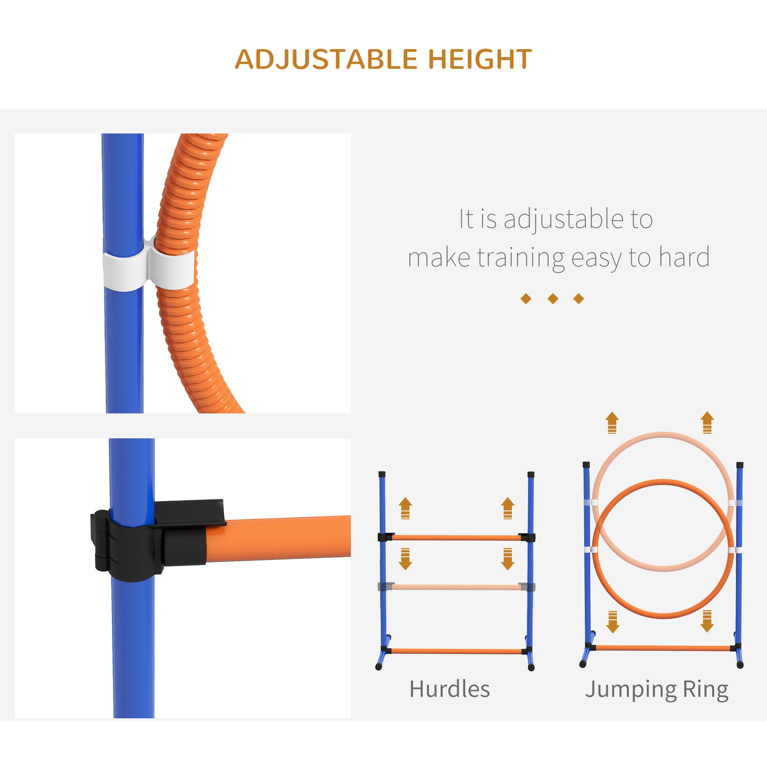 8 Piece Dog Agility Equipment Set, Outdoor Agility Kit for Pets