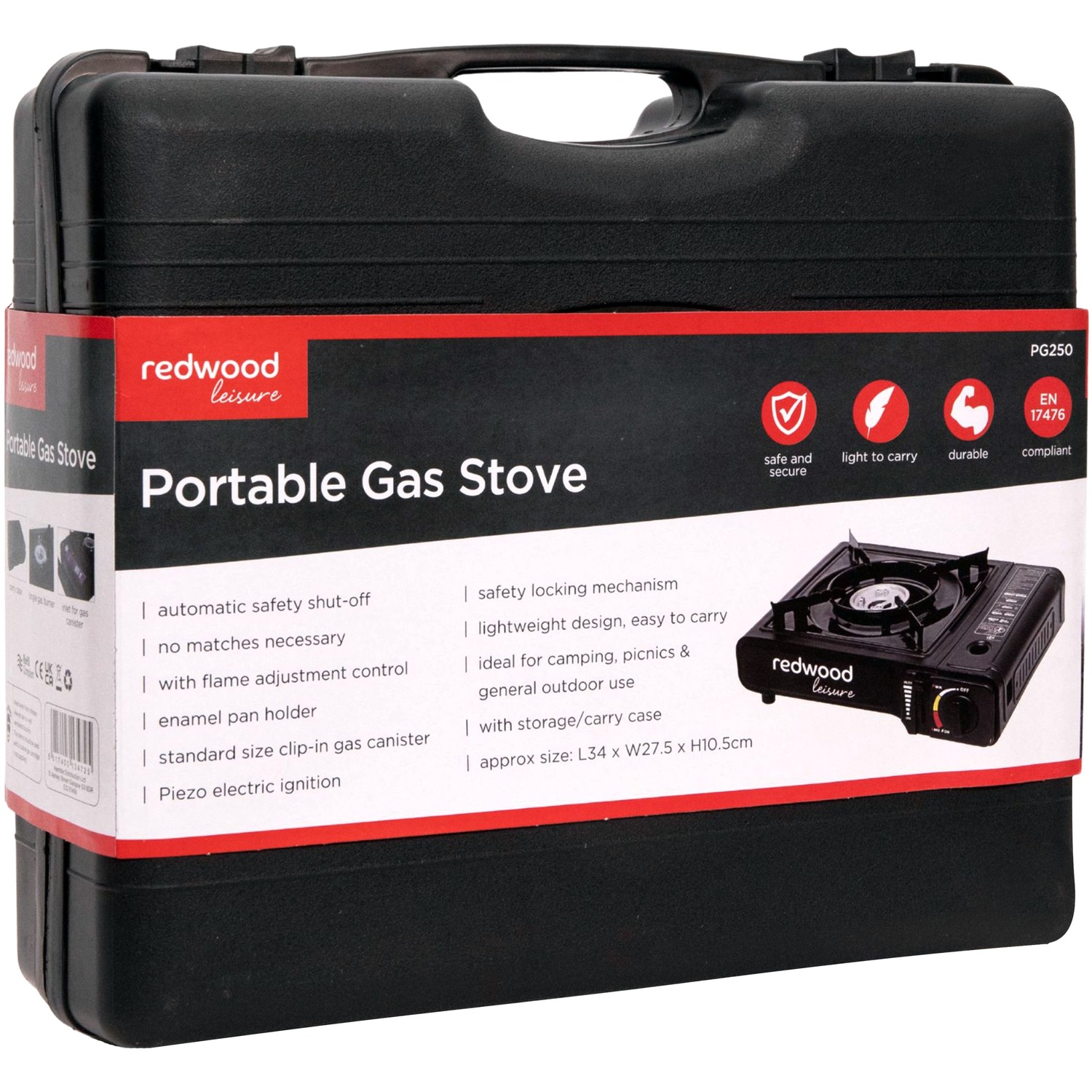 Outdoor Portable Gas Camping Stove with Single Hob