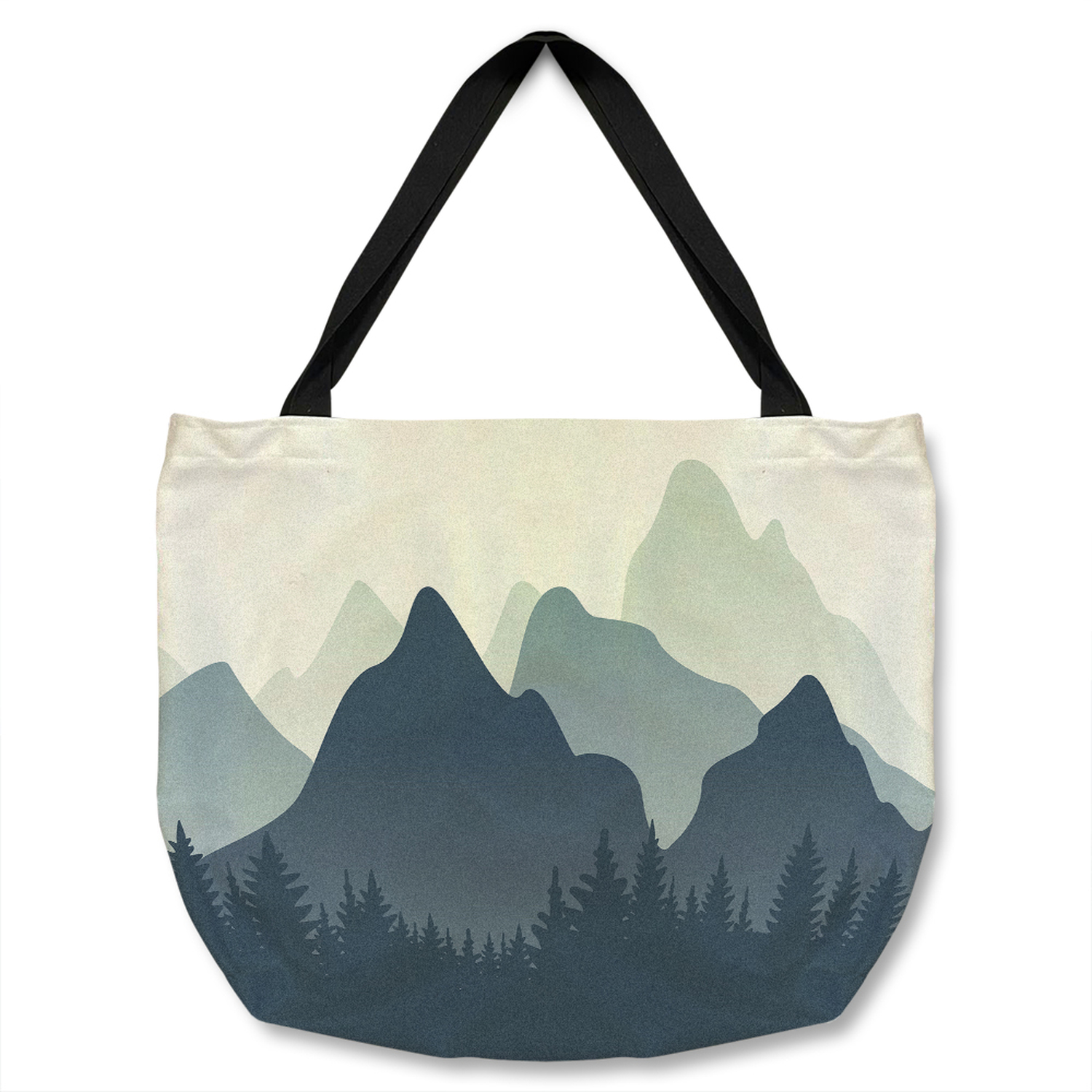 Mountain landscape illustration Designer Tote bag