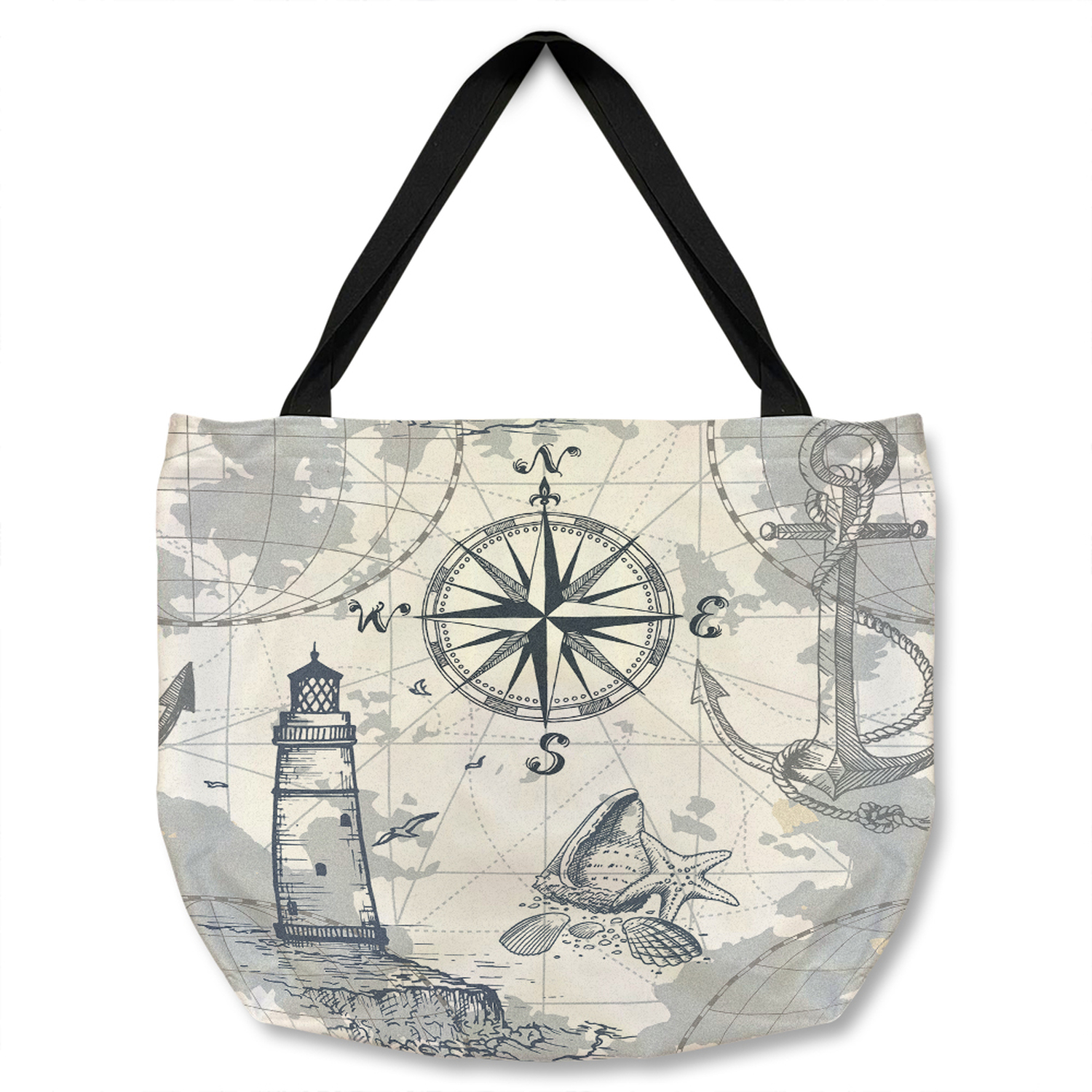 Compass Map Tote bag