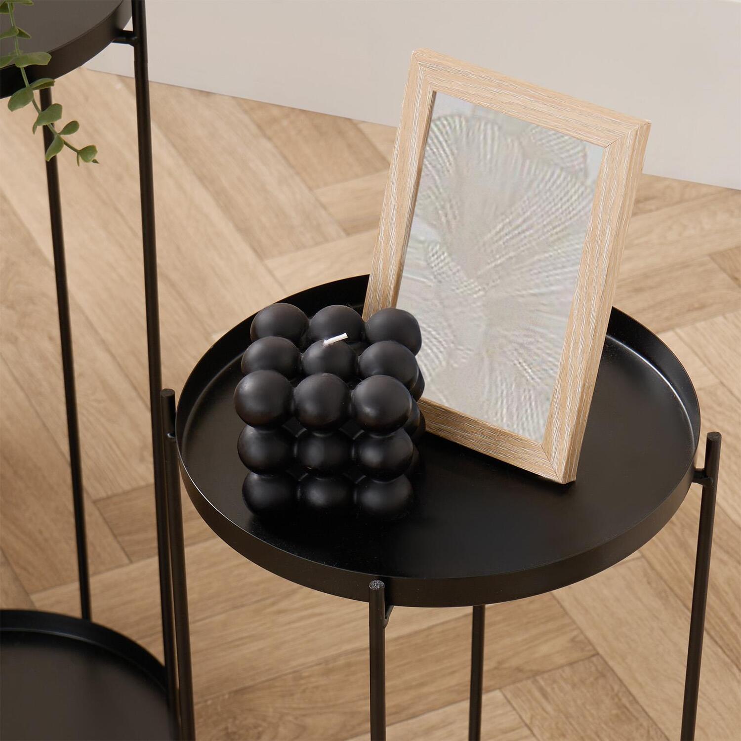 2 Piece Round Metal Side Tables