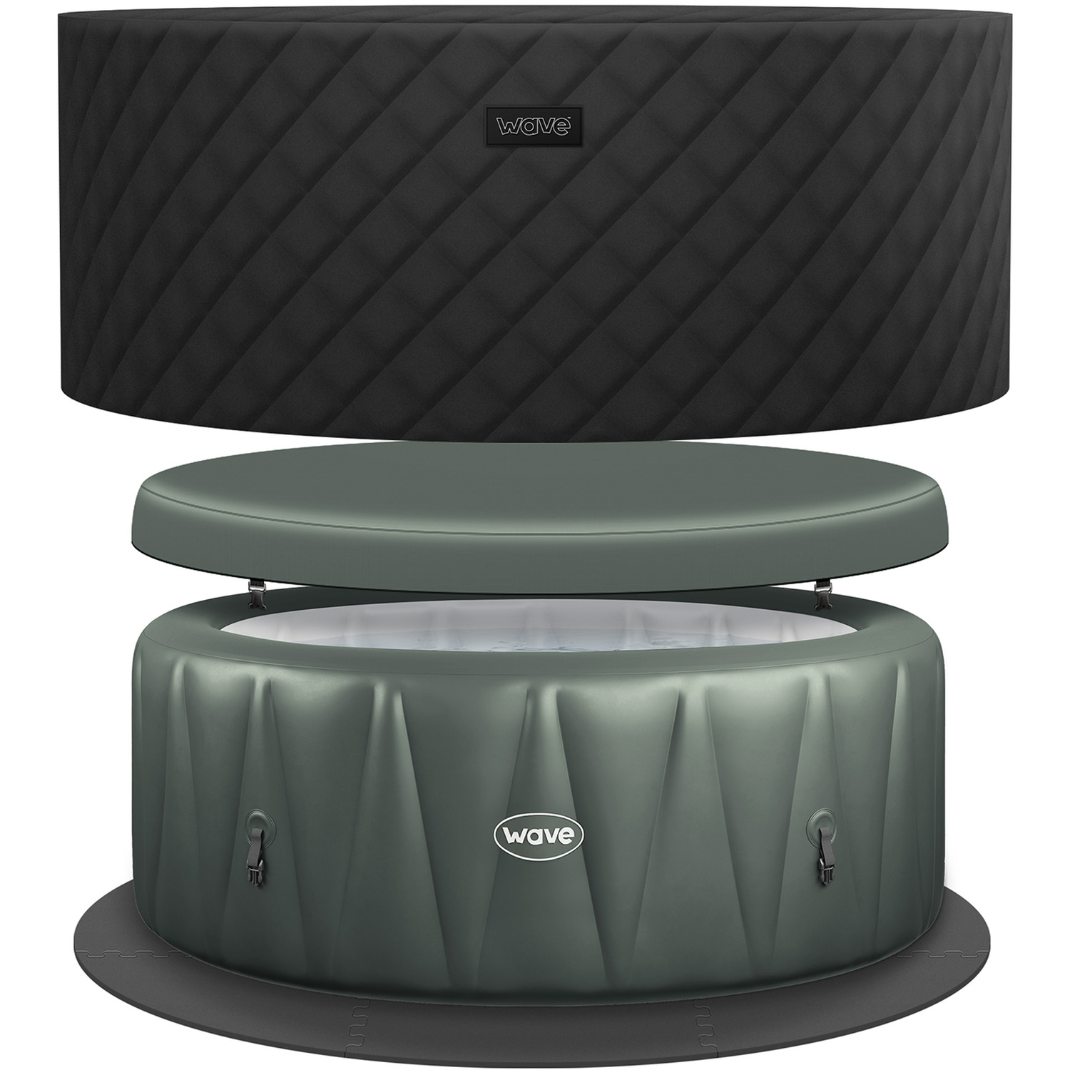 Wave Atlantic 4-Person Inflatable Hot Tub with Integrated Heater