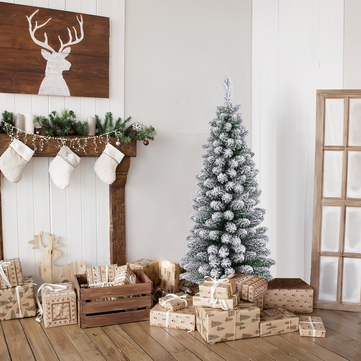 Artificial Christmas Tree Snow Flocked Xmas Tree