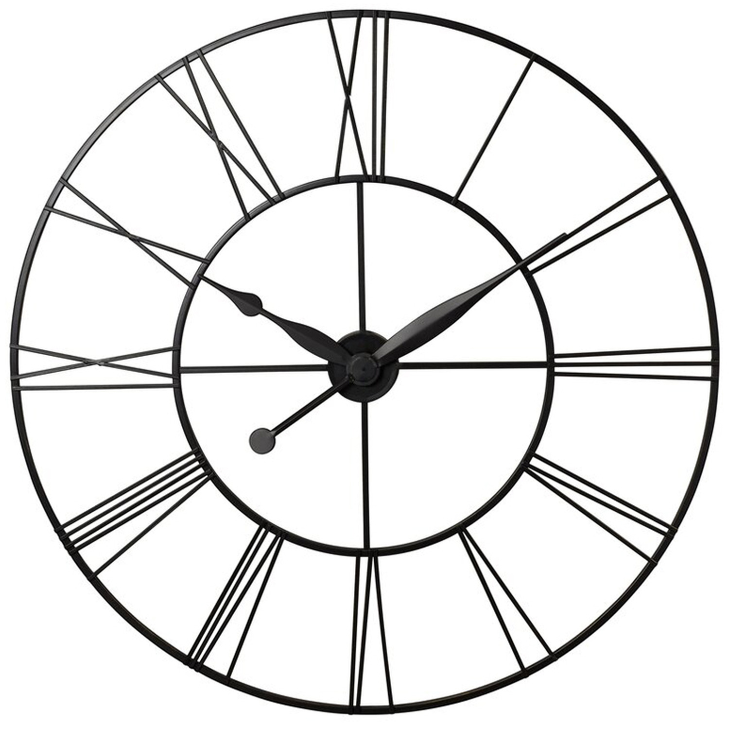 Large Vintage Cut-Out Metal Wall Clock