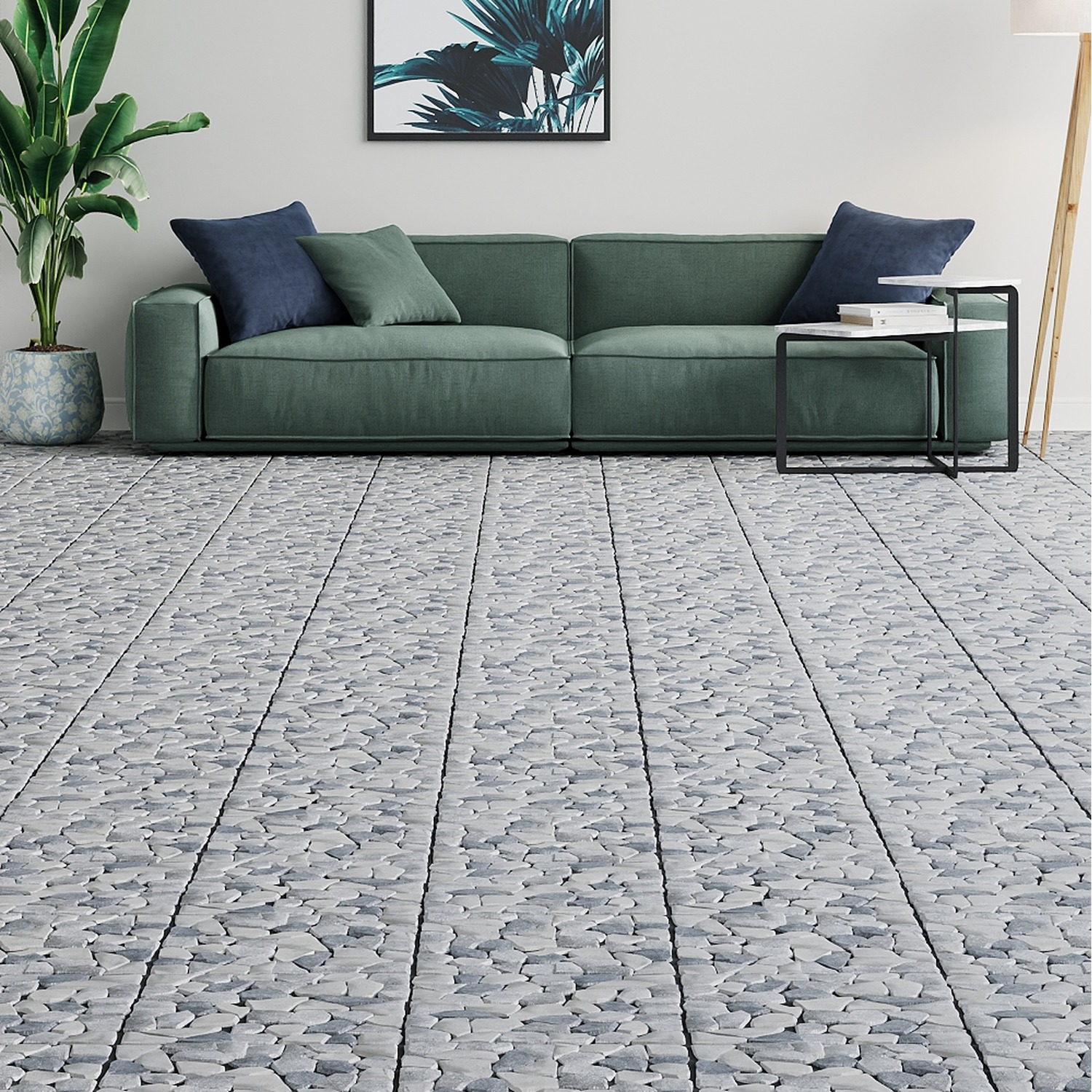 Stone-Effect Interlocking Decking Tiles