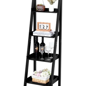 4 Tier Wooden Display Ladder Shelf for Home
