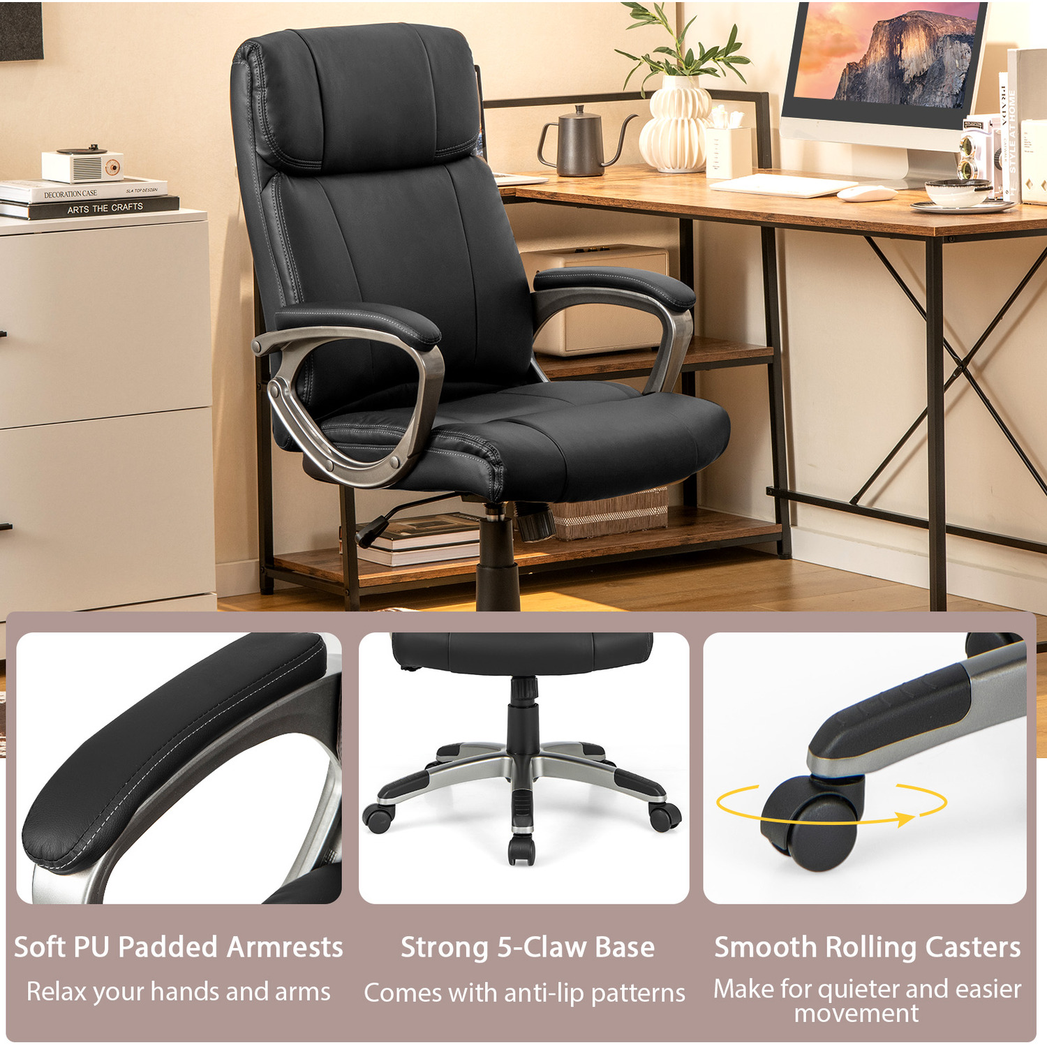 Executive Office Chair Computer Desk Ergonomic Chair