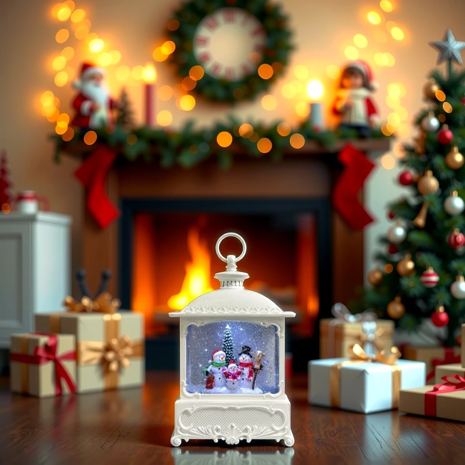 SnowTime Battery Operated 31cm Water Lantern