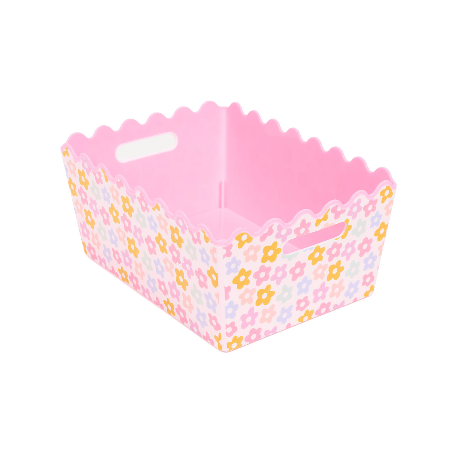 Berry or Flower Wave Printed Storage Basket