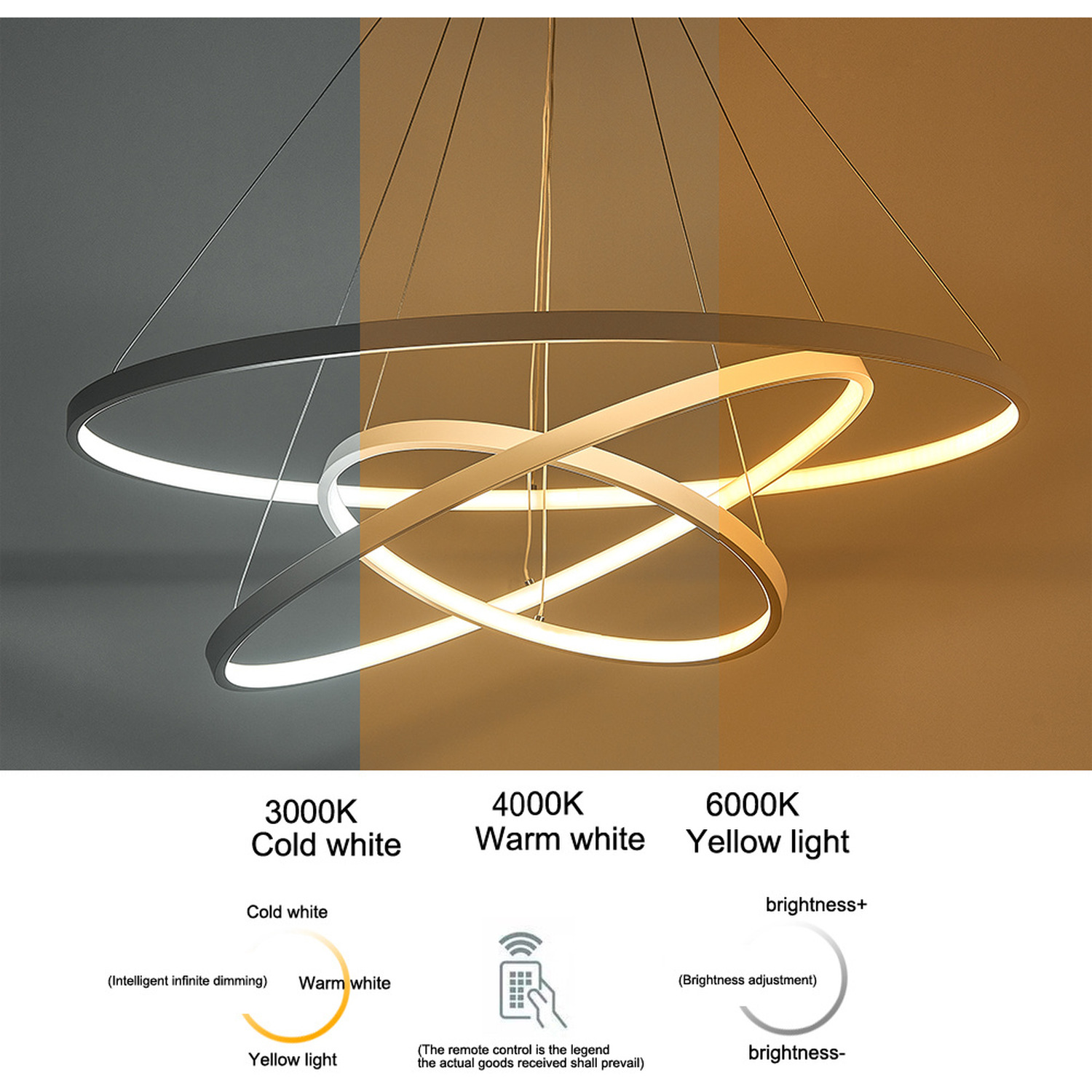 3 Tiered LED Pendant Light