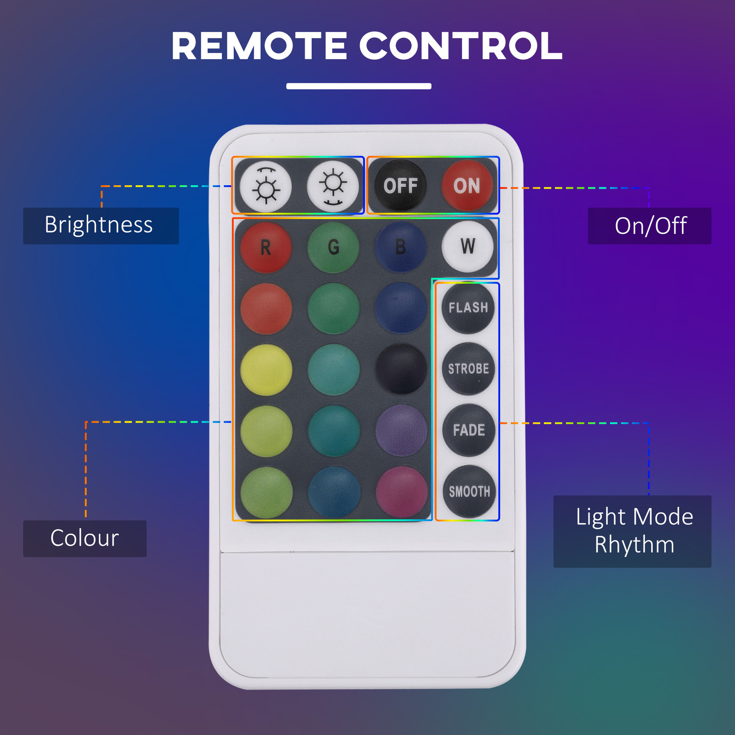 Modern RGB Floor Lamp Remote Star