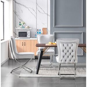 Trafalgar Cosmo LUX Dining Set Includes a Table and Chairs Set of 4